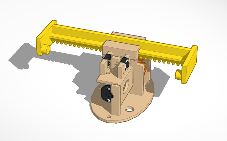3D design N20 Robot Actuator with stop switch - Tinkercad