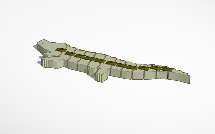 3D design flexible croc - Tinkercad