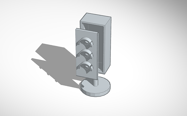 3D design traffic Light - Tinkercad