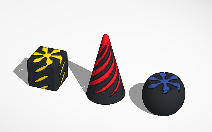 3D design pass through fidget - Tinkercad