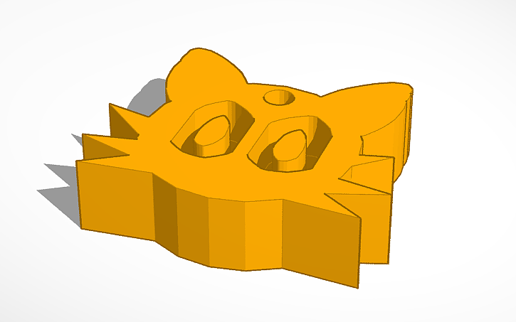3D design Tails Symbol Necklace: 1/2 Parts - Tinkercad