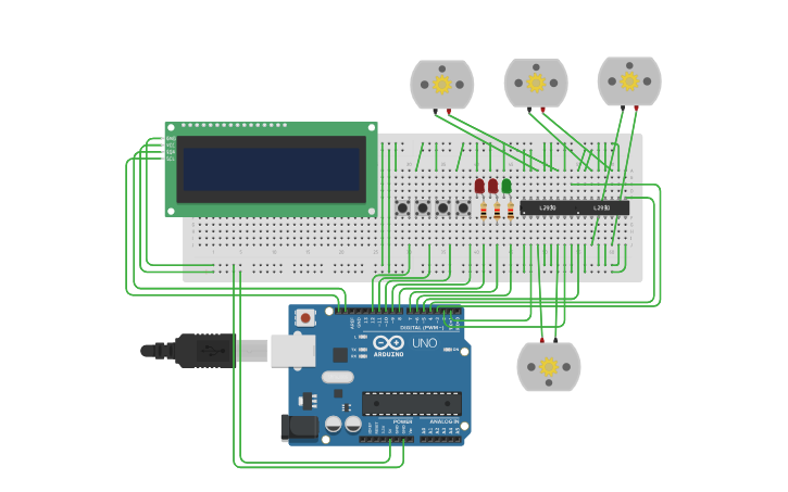 Circuit design Assignment 2 vending machine - Tinkercad