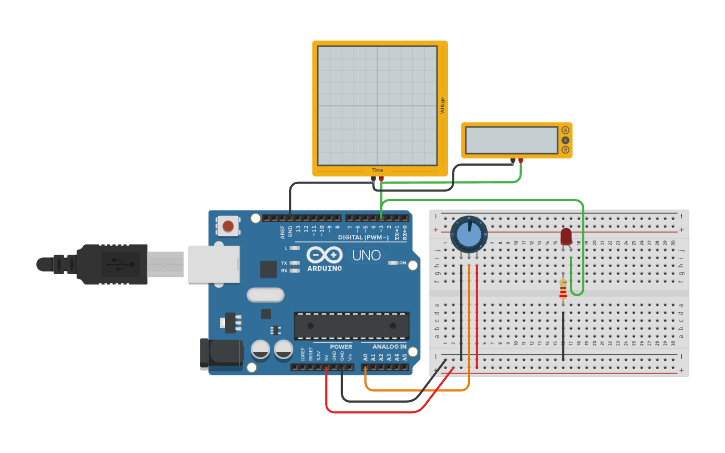 Circuit design PWM - Tinkercad